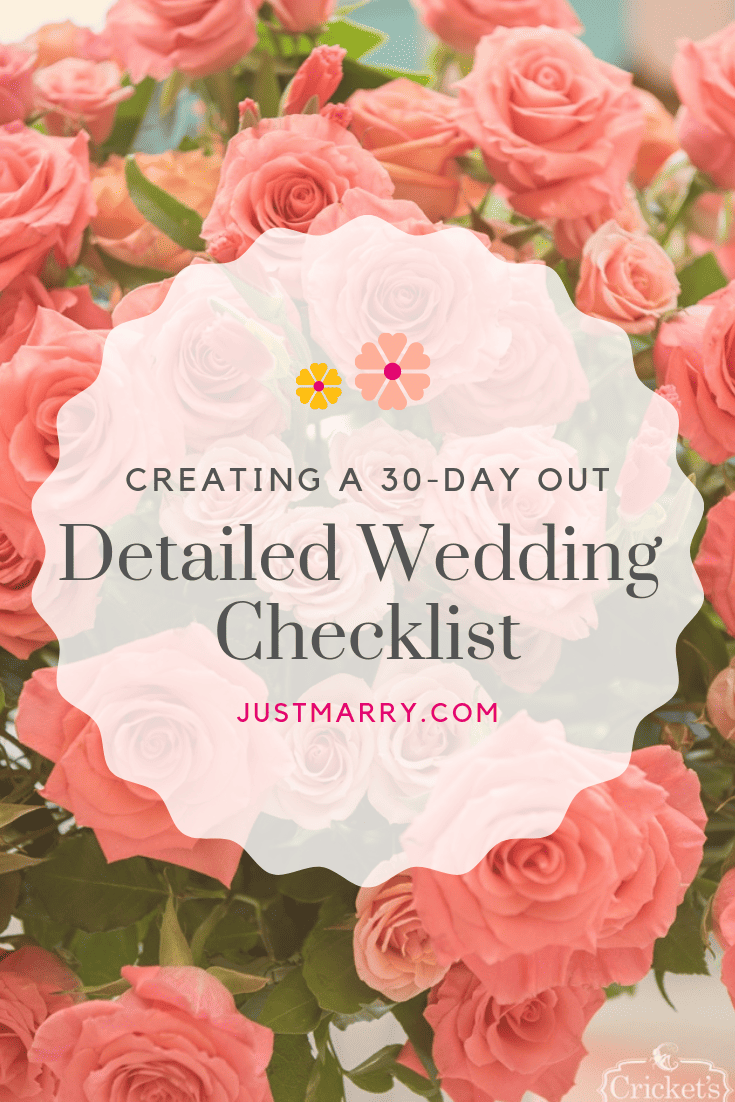Creating a Detailed Wedding Checklist | Planner to Planning - Just Marry!
