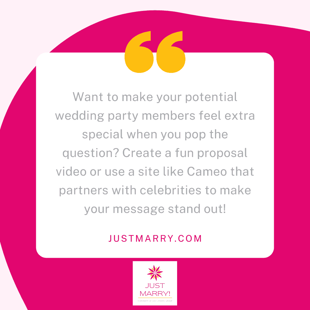 8 Creative Ways to Pop the Question to Your Wedding Party | Analyzing ...