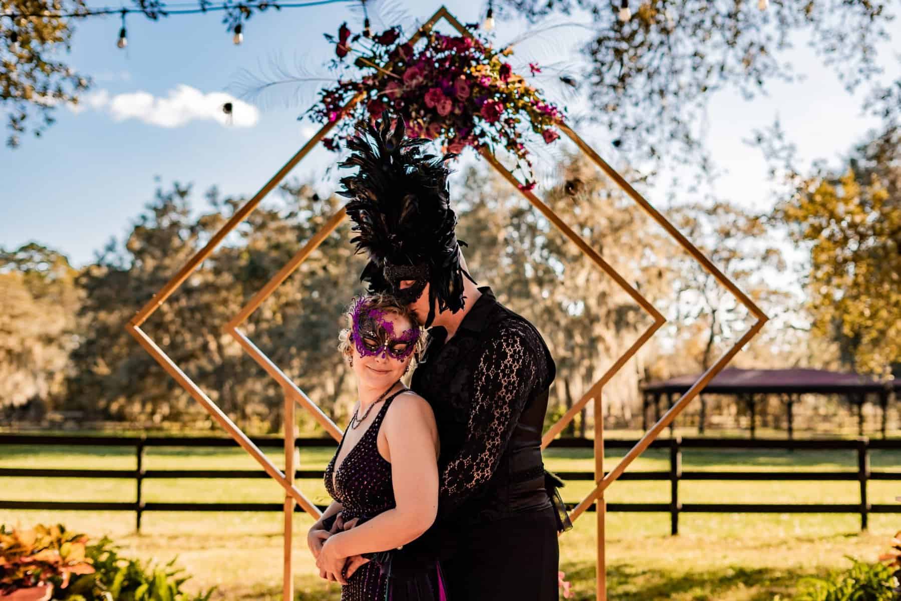 Beautiful Masquerade Wedding | Michelle and Marc at BLB Hacienda - Just ...