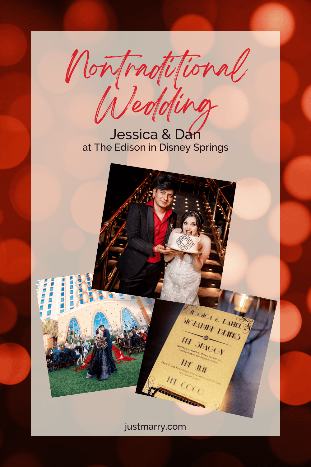 Nontraditional Wedding | Jessica and Dan at The Edison in Disney ...