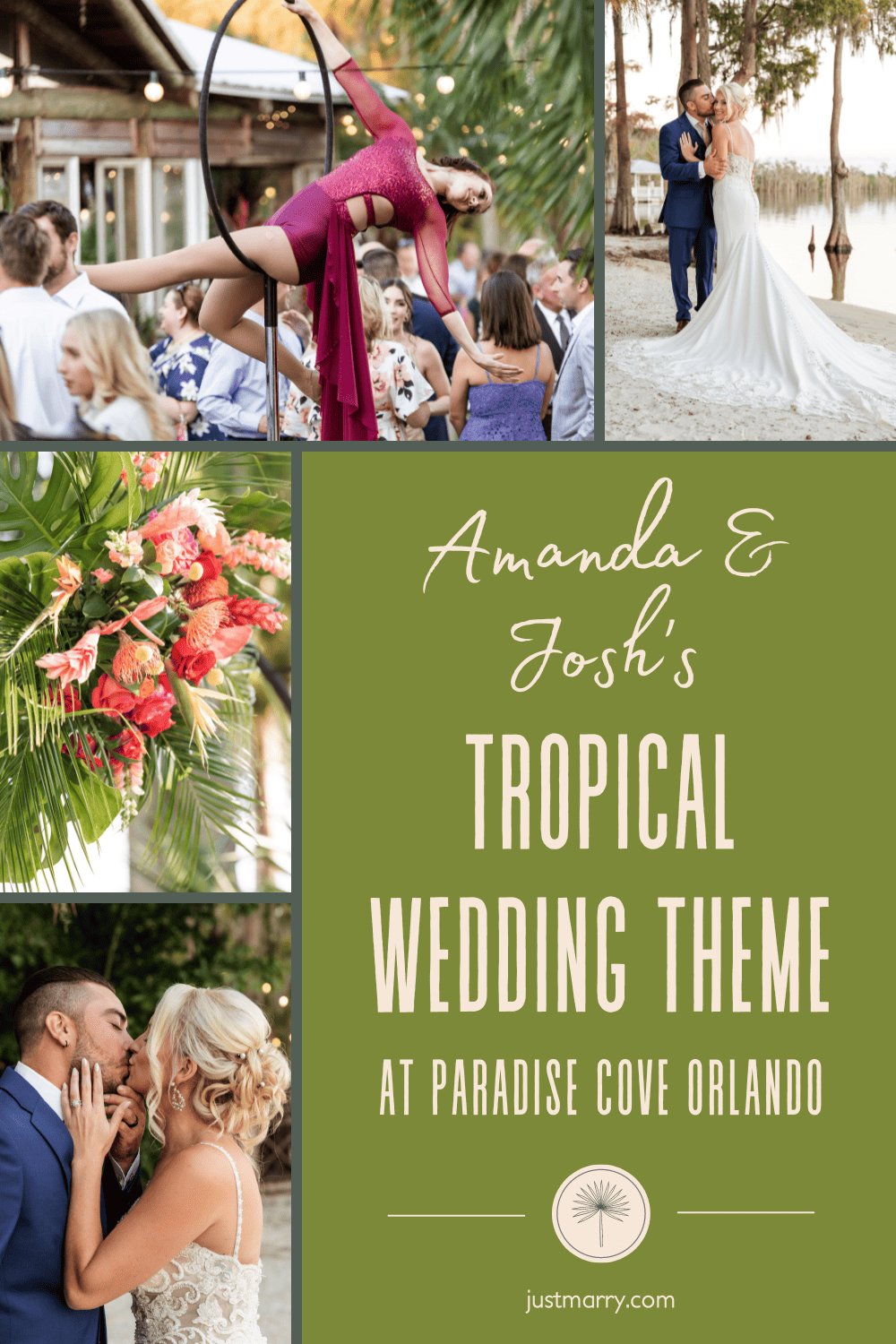 Tropical Wedding Theme | Amanda and Josh at Paradise Cove - Just Marry!