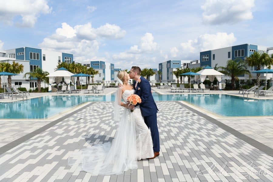 Pool Wedding Venue | Taylor and Aaron at Rentyl Resorts - Just Marry!