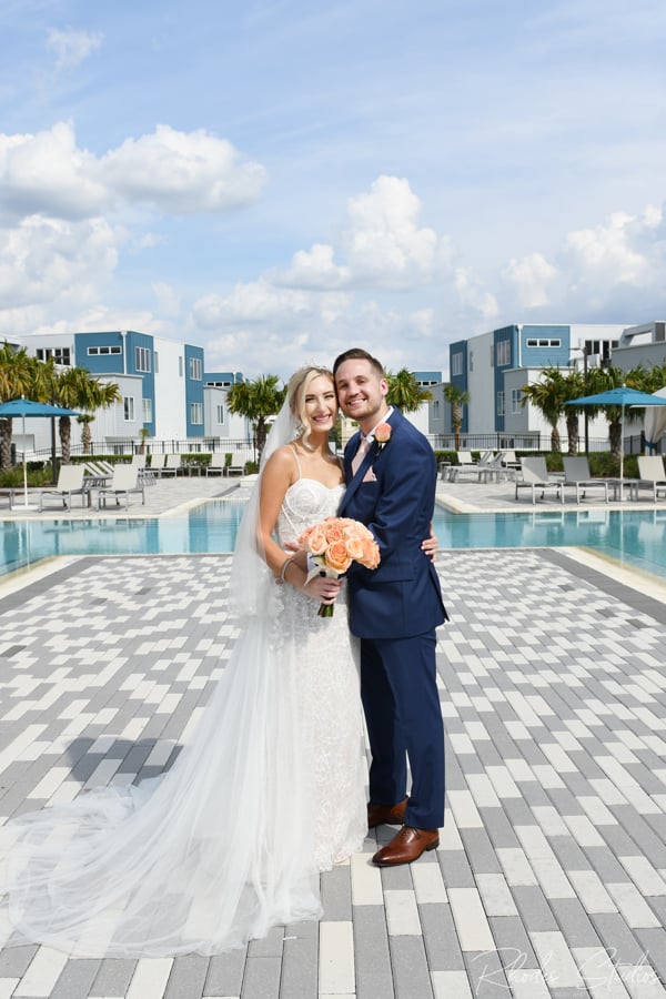 Pool Wedding Venue | Taylor and Aaron at Rentyl Resorts - Just Marry!