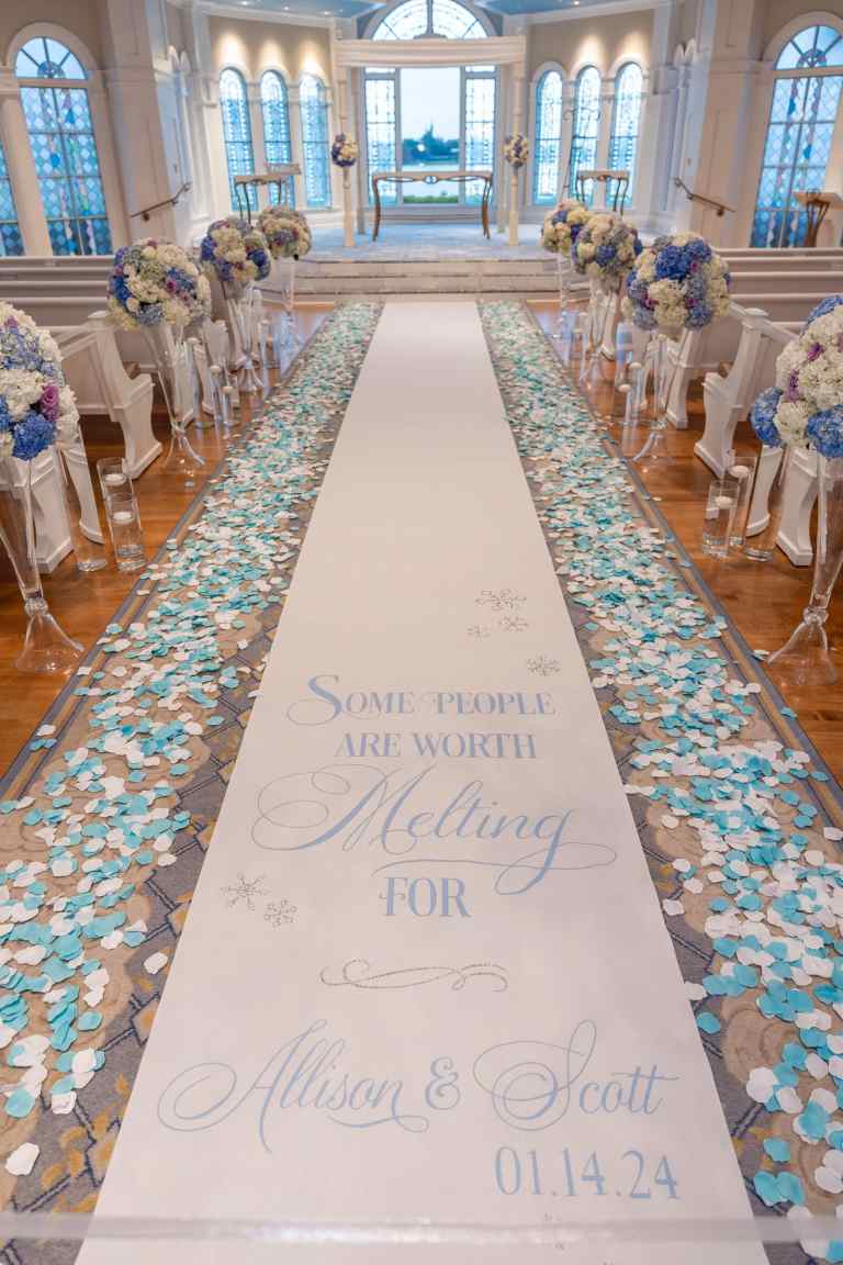 Frozen Wedding | Allison and Scott at Disney’s Wedding Pavilion - Just ...