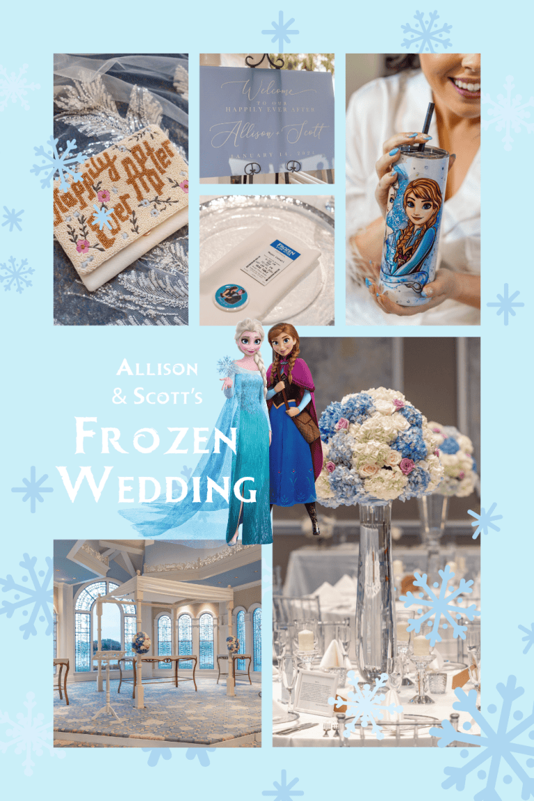 Frozen Wedding | Allison and Scott at Disney’s Wedding Pavilion - Just ...