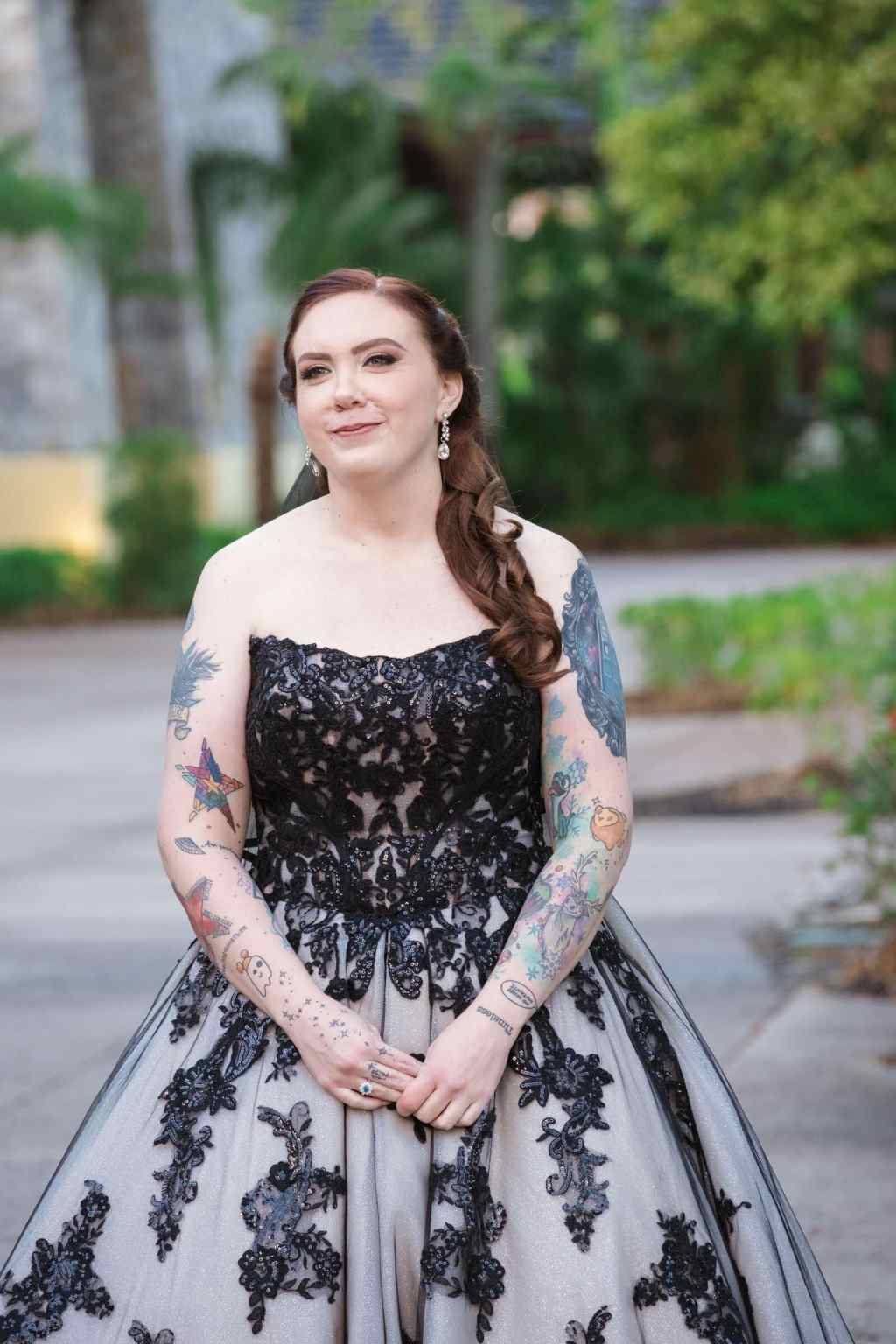 Gothic Style Wedding Dress | Kinsey and Matthew at the Loews Royal ...